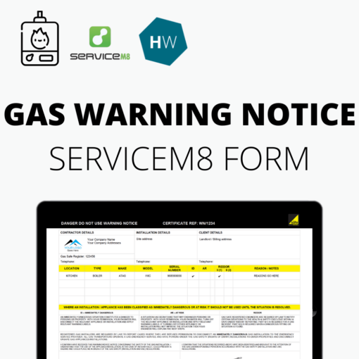 Gas Warning Notice Form For ServiceM8
