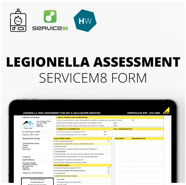 Legionella Risk Assessment ServiceM8 Form (Digital Product) - Hazel Whicher