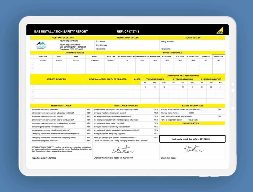 Commercial Gas ServiceM8 Form Bundle